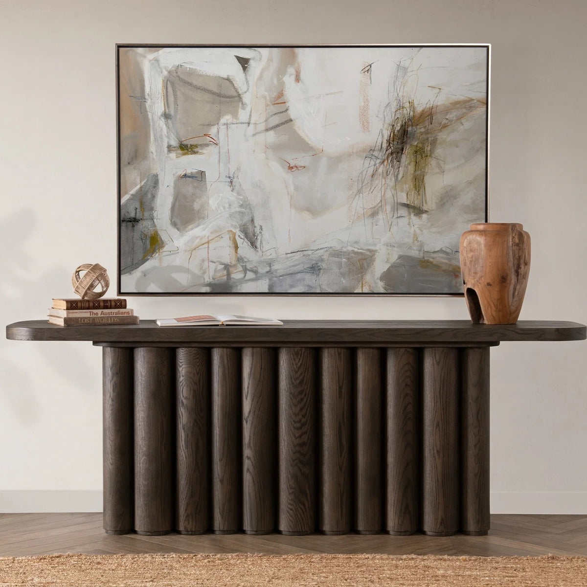 Tiber Solid Wood Rectangle Console Table – DRC Showroom